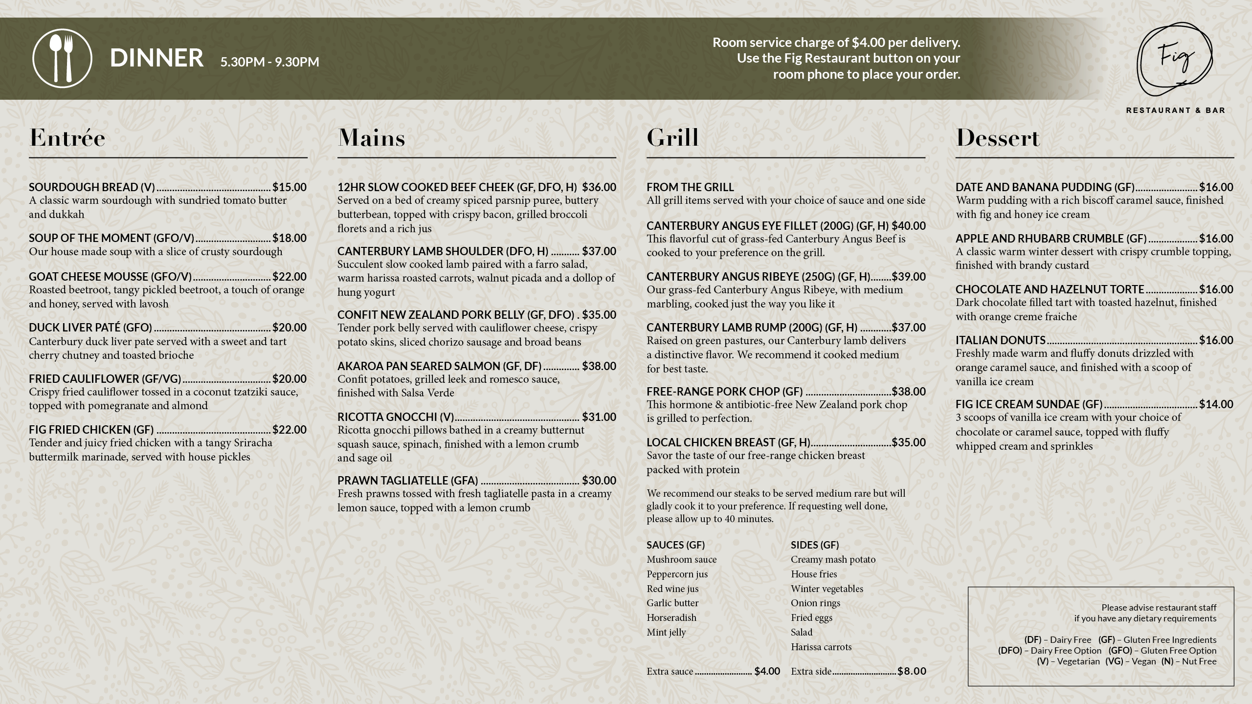 Delicious Dining at Fig Restaurant & Bar - Hotel Elms